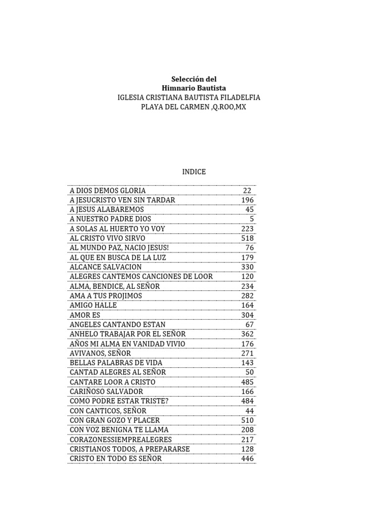 Himnario Bautista Word | PDF | Cristo (título) | Cielo Himnario Bautista Word | PDF | Cristo (título) | Cielo
