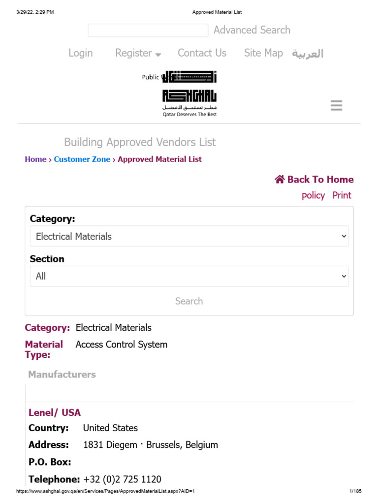 PWA Approved Material List | Download Free PDF | Telecommunications ...