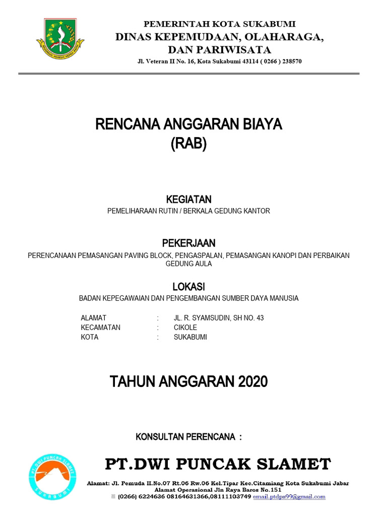 Final Rab Ruko Dan Gudang | PDF