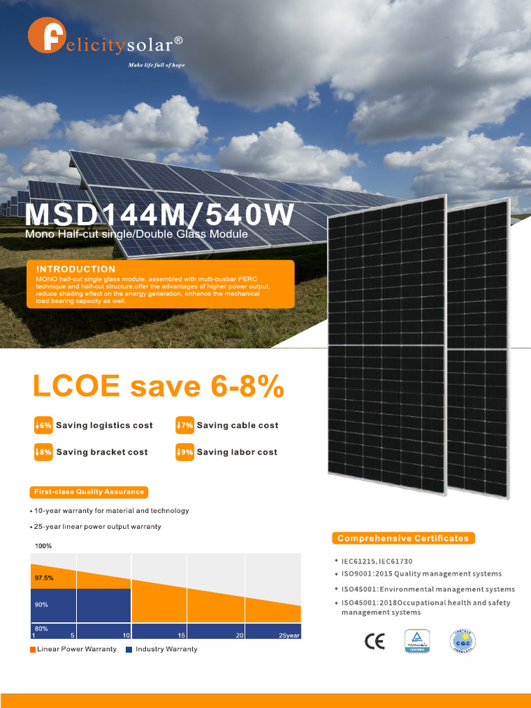 540W Mono Half-Cut Solar Module | PDF | Business | Computers
