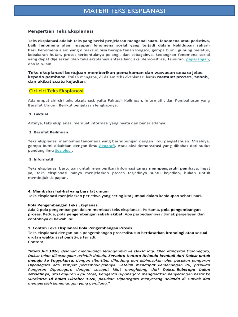 Teori Teks Eksplanasi | PDF | Kajian Bahasa Asing