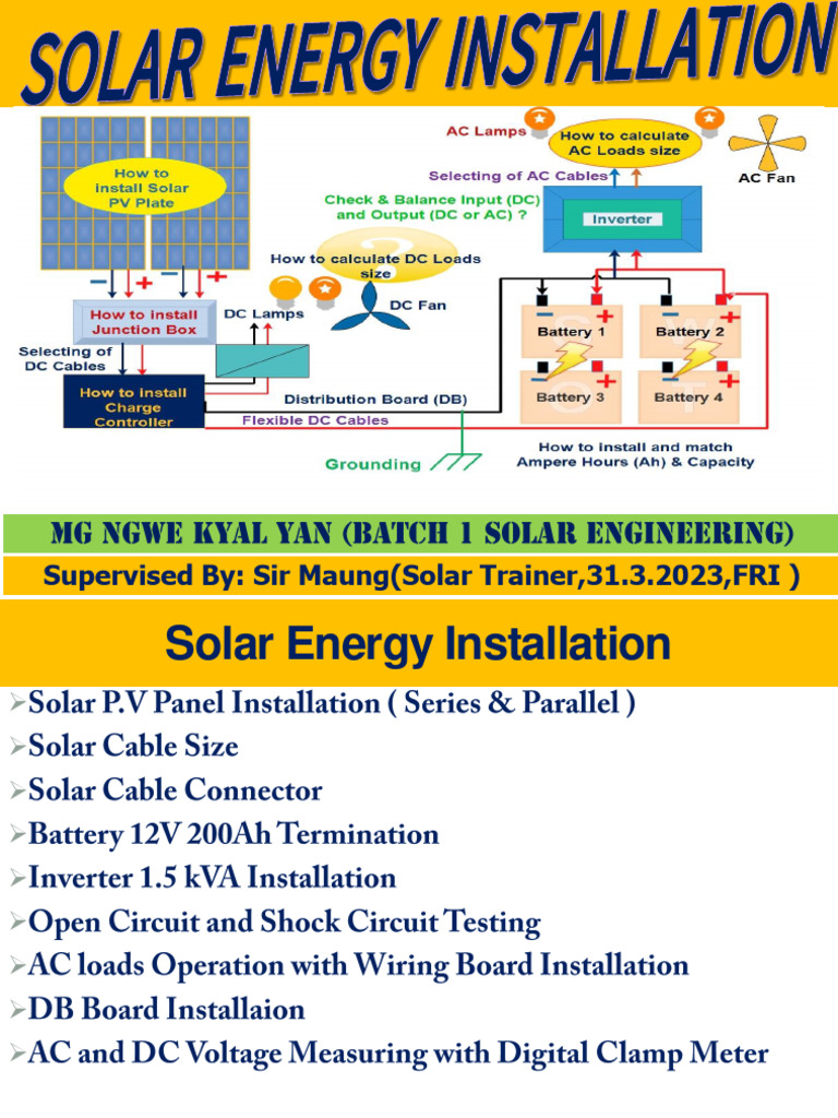 Solar Energy Installation (Practical Skills) | PDF