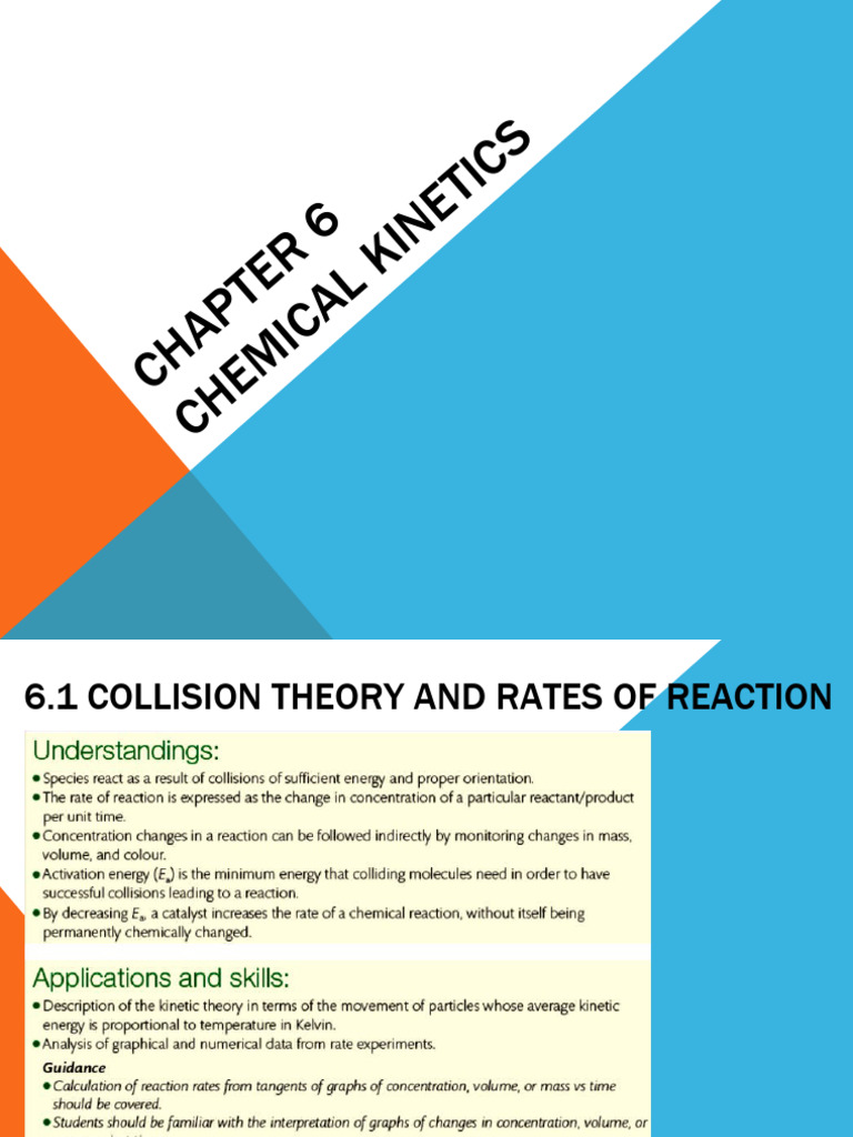 Chapter 06 Chemical Kinetics | PDF | Reaction Rate | Activation Energy