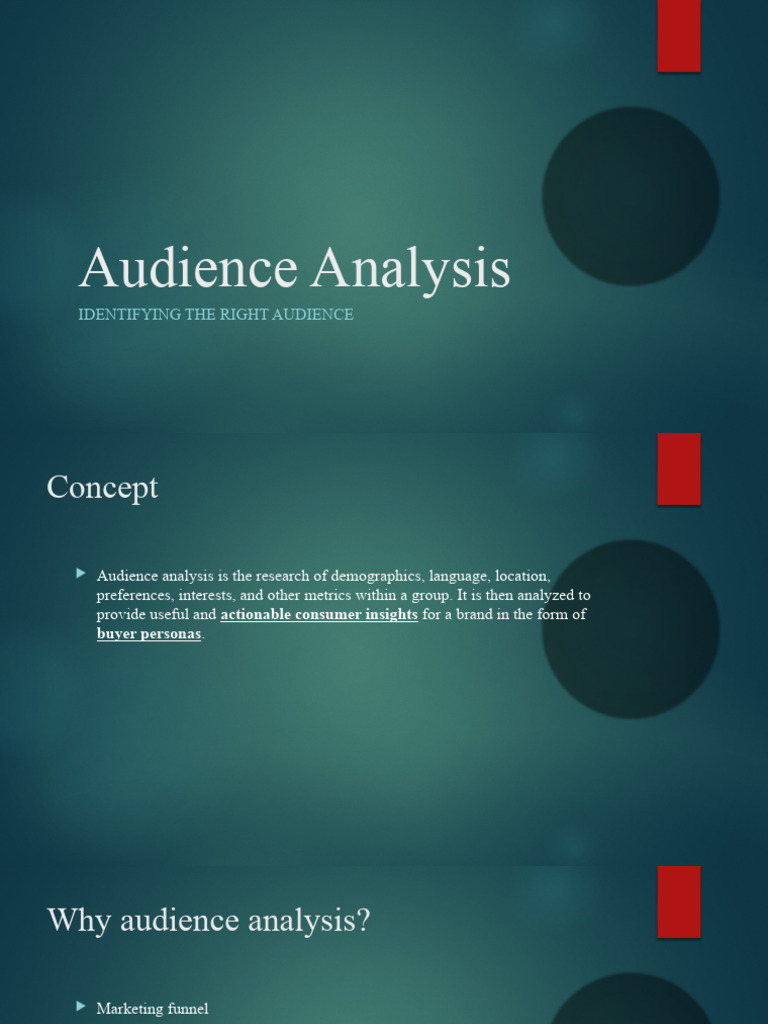 Audience Analysis | PDF | Career & Growth | Business