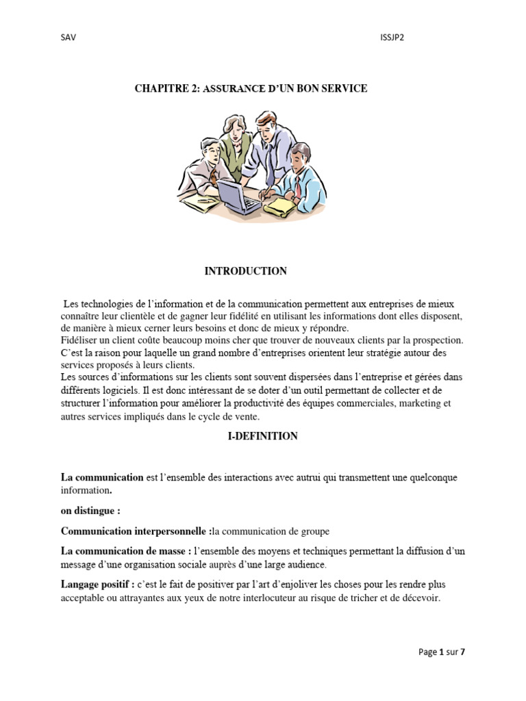 Chapitre 2 Sav | PDF | la communication | Communication non verbale