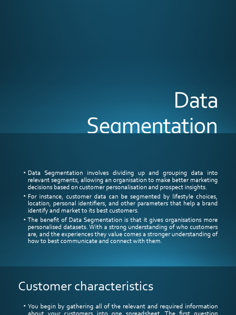 Data Segmentation | PDF | Cluster Analysis | Market Segmentation