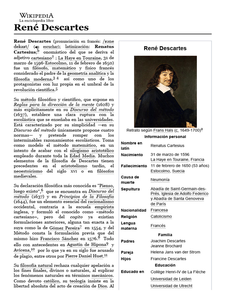 René Descartes | PDF | René Descartes | Metafísica