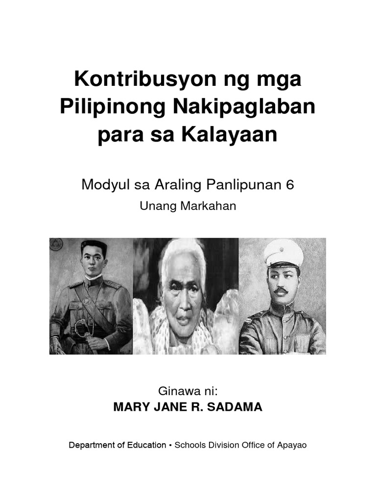 Passed 698-13-21MELCS Apayao Kontribusyon NG Mga Pilipinong Nakipaglaban para Sa Kalayaan | PDF