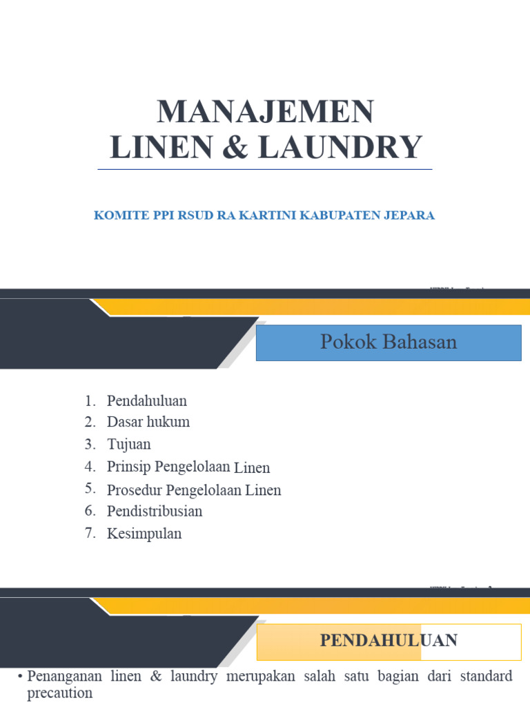 Manajemen Linen RS | PDF
