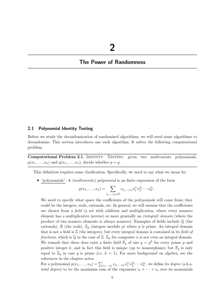The Power Of Randomness Pdf Time Complexity Computational Complexity Theory