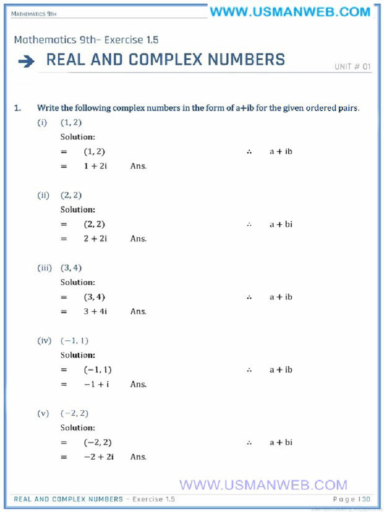Ex 1.5 - Notes Sindh Board | PDF Ex 1.5 - Notes Sindh Board | PDF