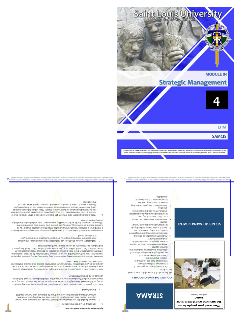 Strama Module 4 - Booklet | PDF | Human Capital | Intellectual Property