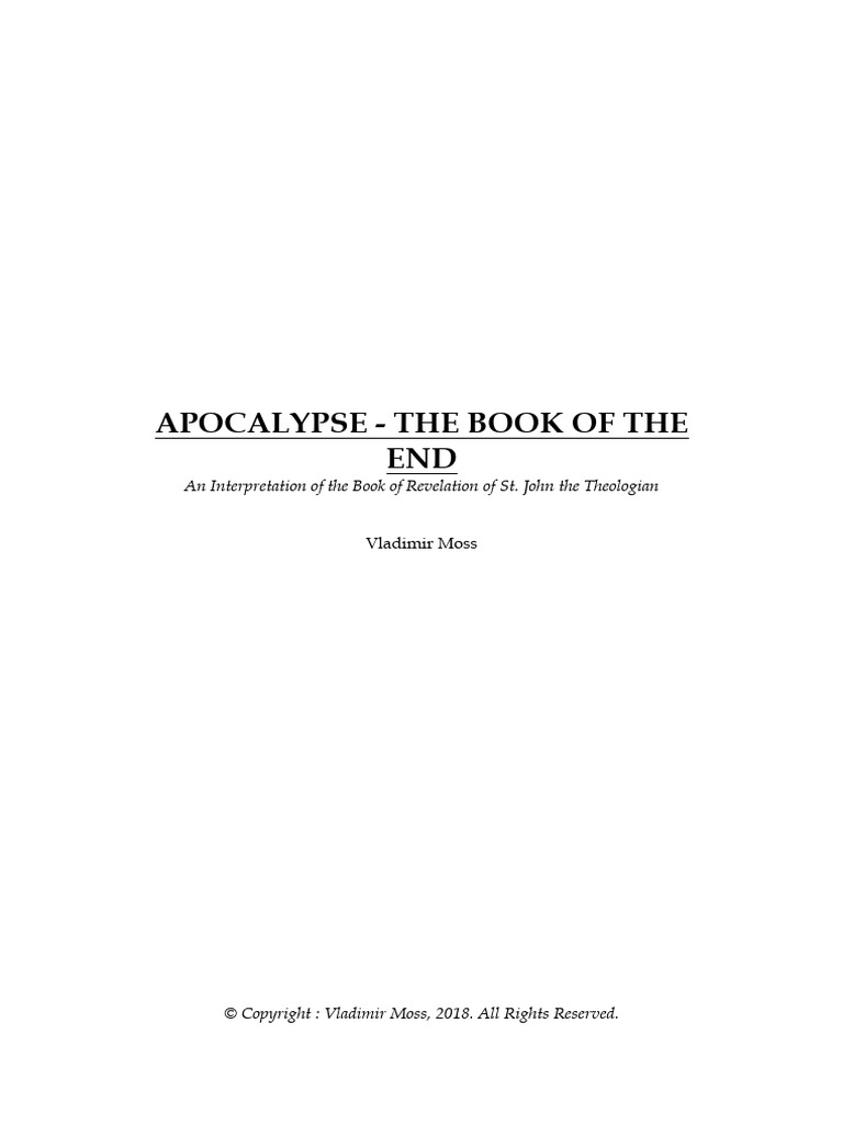 Apocalypse The Book of The End | PDF | Book Of Revelation | Prophet