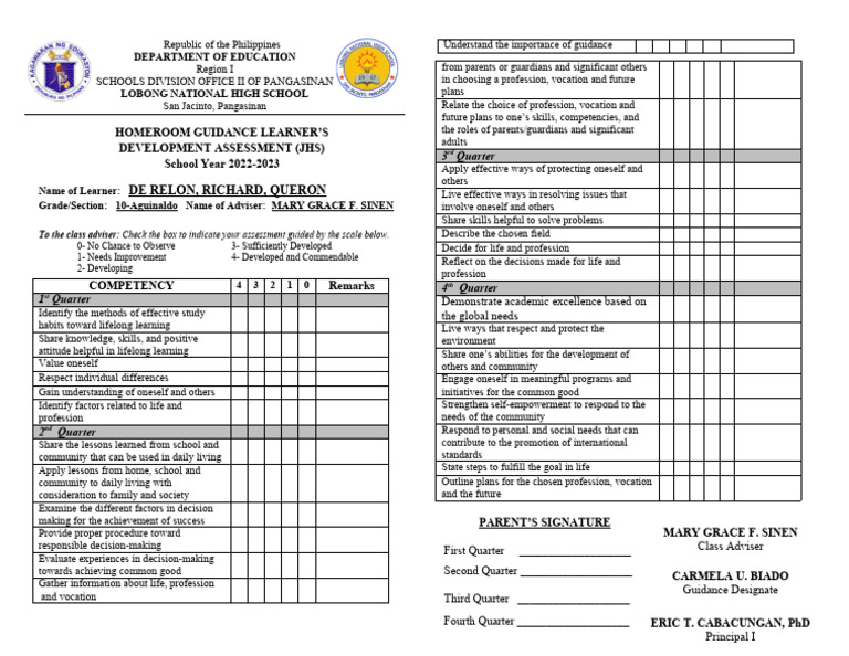 HGP Assessment Tool Final 2023 Short | PDF | Learning | Decision Making
