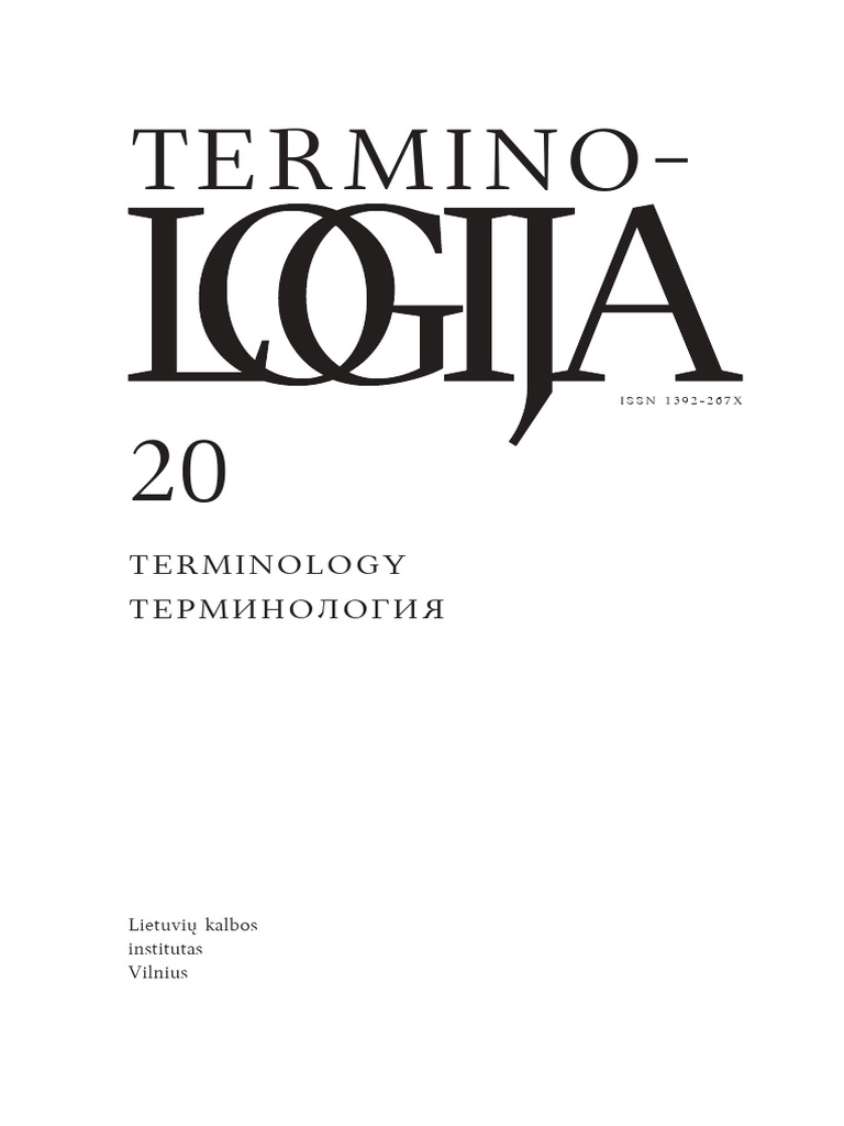 Terminologija 20 Maketas | PDF