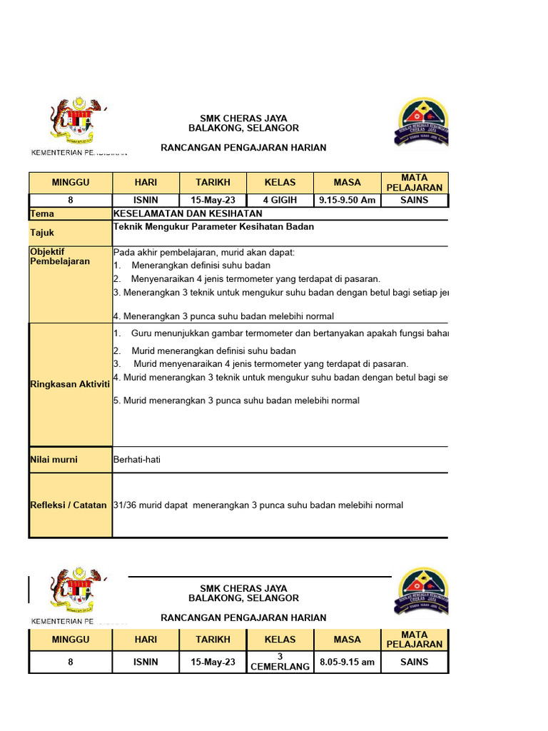 2023 Sains Minggu 8 2023 | PDF