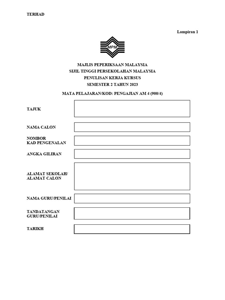 Borang KK 2023 | PDF