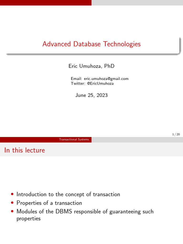 Lesson03 Transactional Systems Pdf Database Transaction Databases