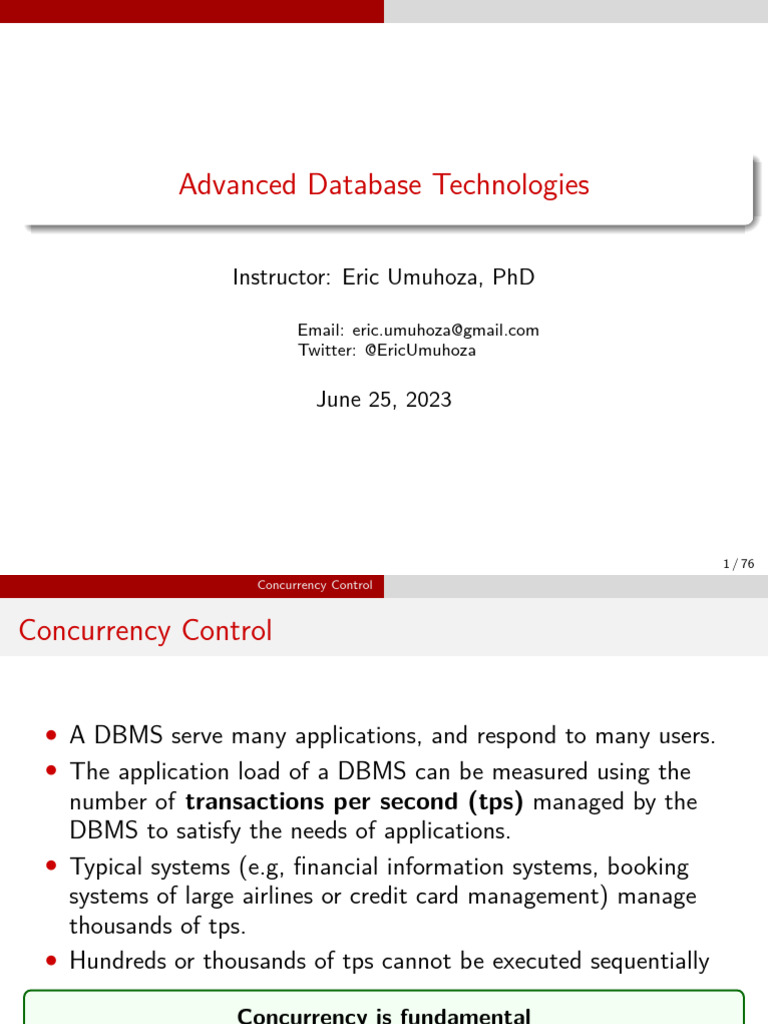 Lesson04 Concurrency Control Pdf Databases Computational Complexity Theory