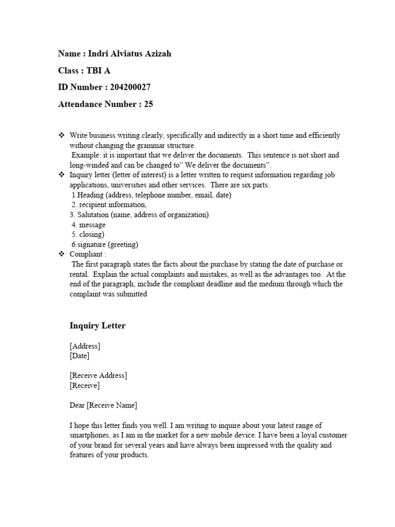 Indri Alviatus Azizah - Resume and Assignments of Letters | PDF