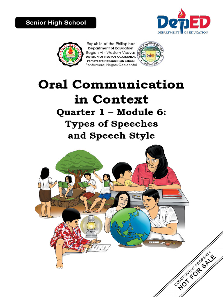 Oral-Communication11 Q1 Module-6 08082020 | PDF | Learning | Communication