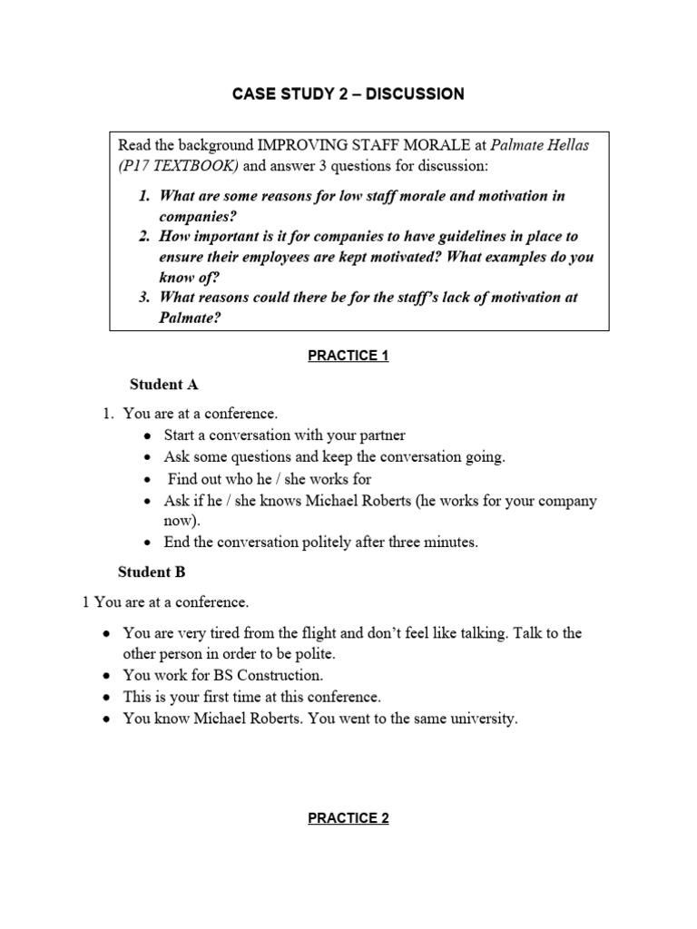Self Study - Case Study 2 | PDF
