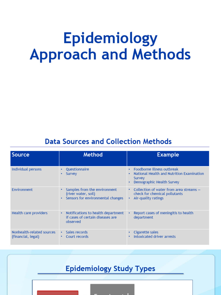Epidemiology Approach and Methods | PDF | Epidemiology | Cohort Study