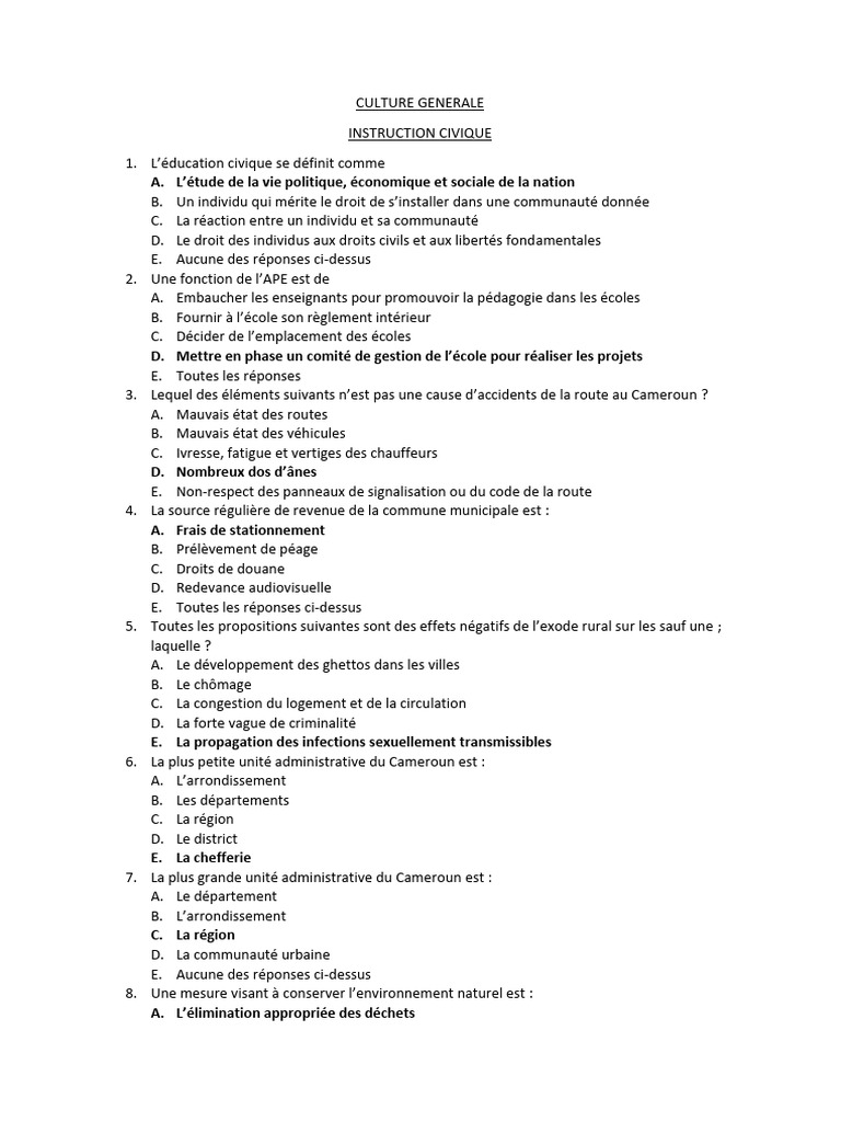 Quiz sur la culture générale et sciences | PDF | ADN | la reproduction