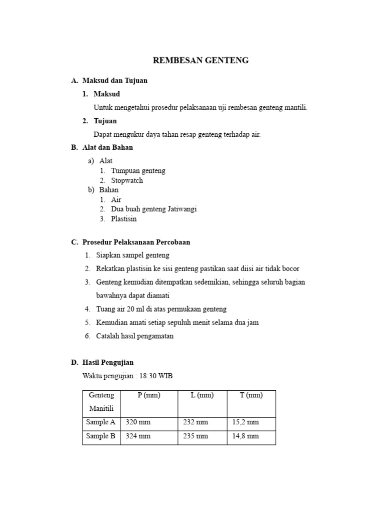 Genteng Rembes Visual | PDF
