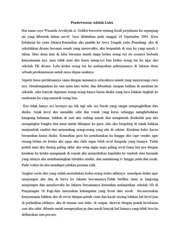 Pendewasaan Adalah Luka | PDF | Pengembangan Diri | Puisi