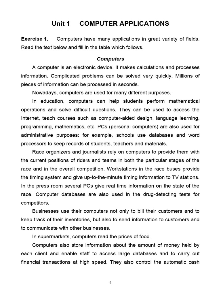 Unit 1 Computer Applications1-1 | Download Free PDF | Byte | Central Processing Unit