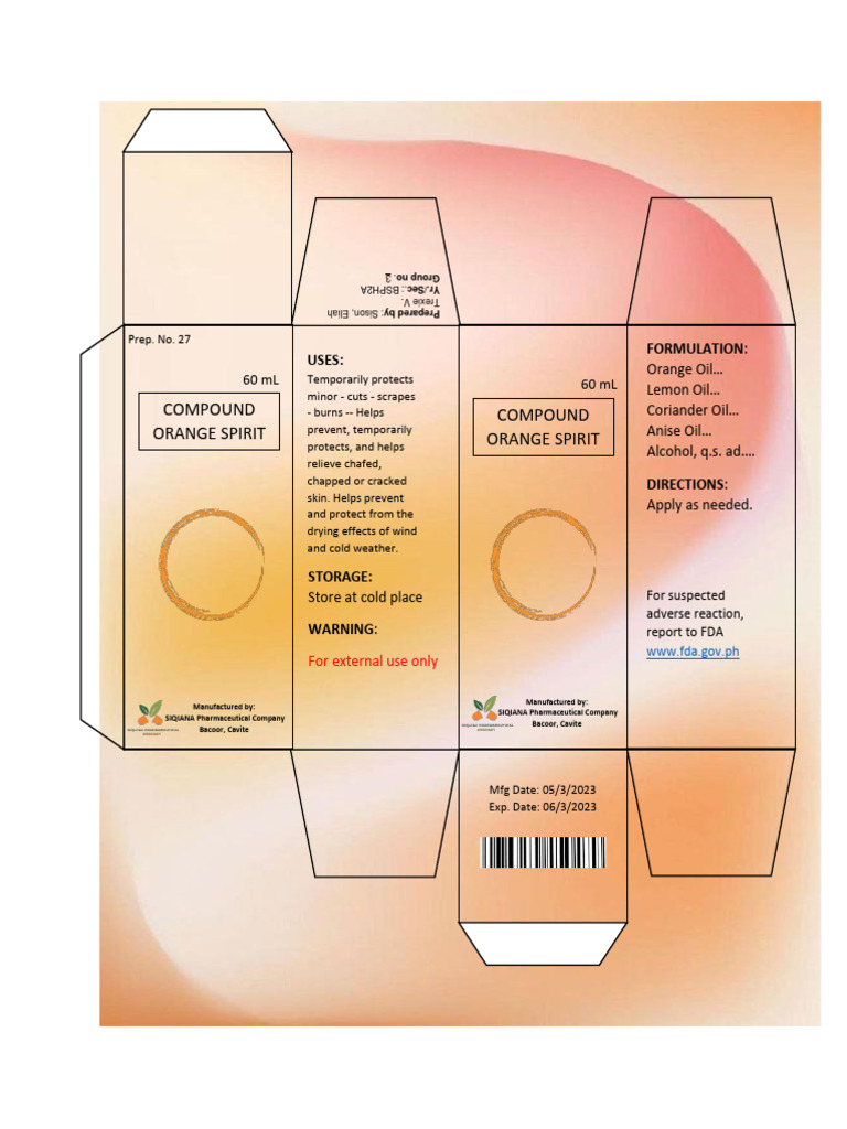 Compound Orange spiritBOX | PDF | Drugs | Pharmacology