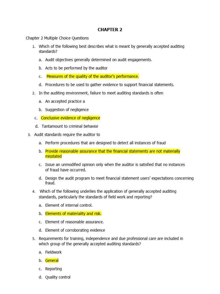 Auditing Theory - 2 | PDF | Audit | Financial Audit