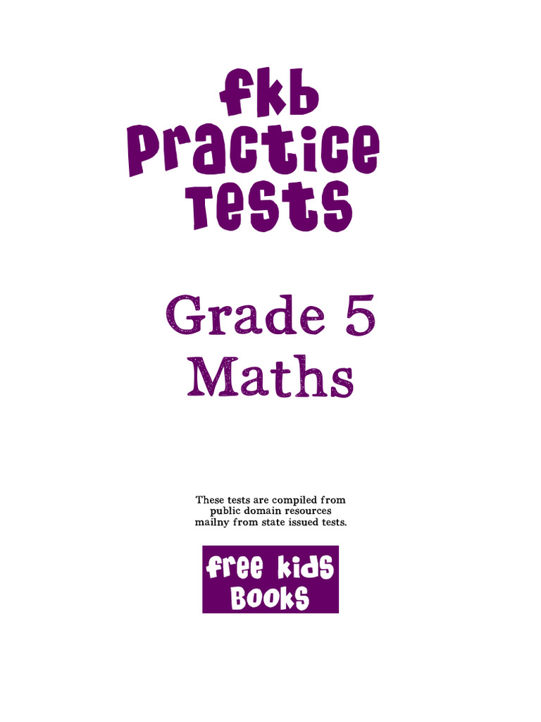 Practice Test Math Grade 5 | PDF
