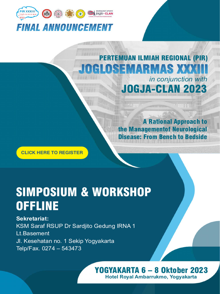 Final Announcement Pertemuan Ilmiah Regional (PIR) XXXIII in Conjunction With JOGJA-CLAN 2023 ...