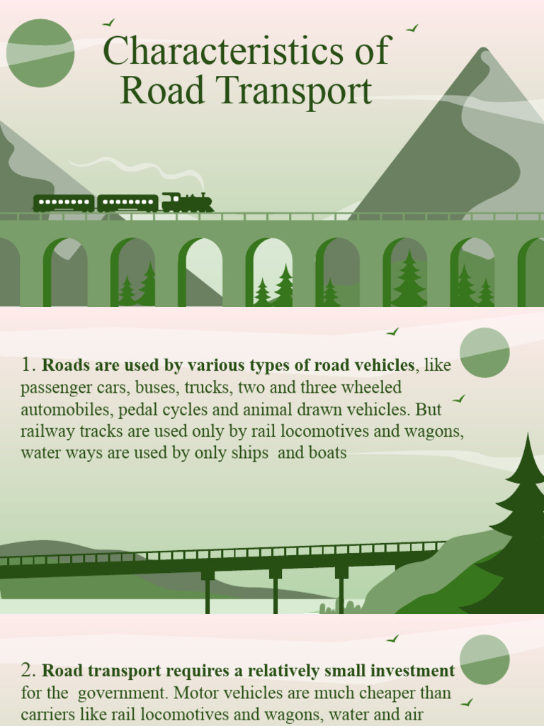 Characteristics of Road Transport | PDF