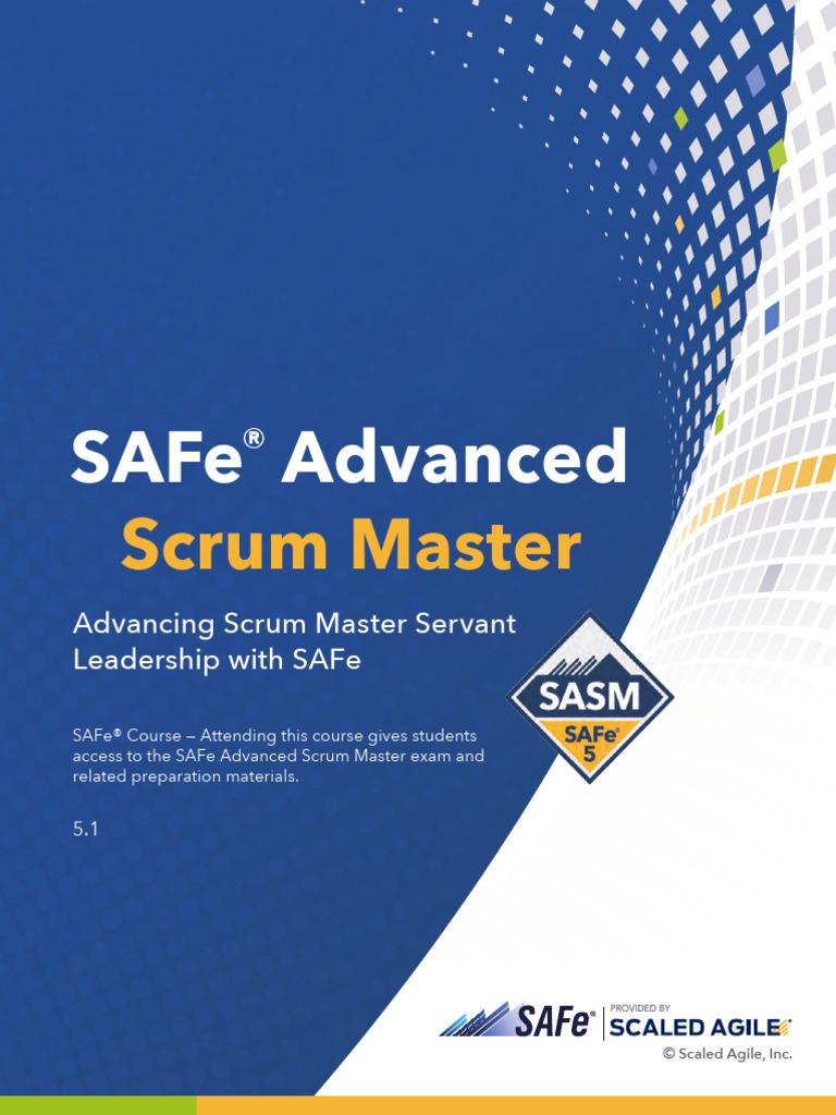 SAFe Advanced Scrum Master Digital Workbook (5 - 1) | PDF | Scrum ...