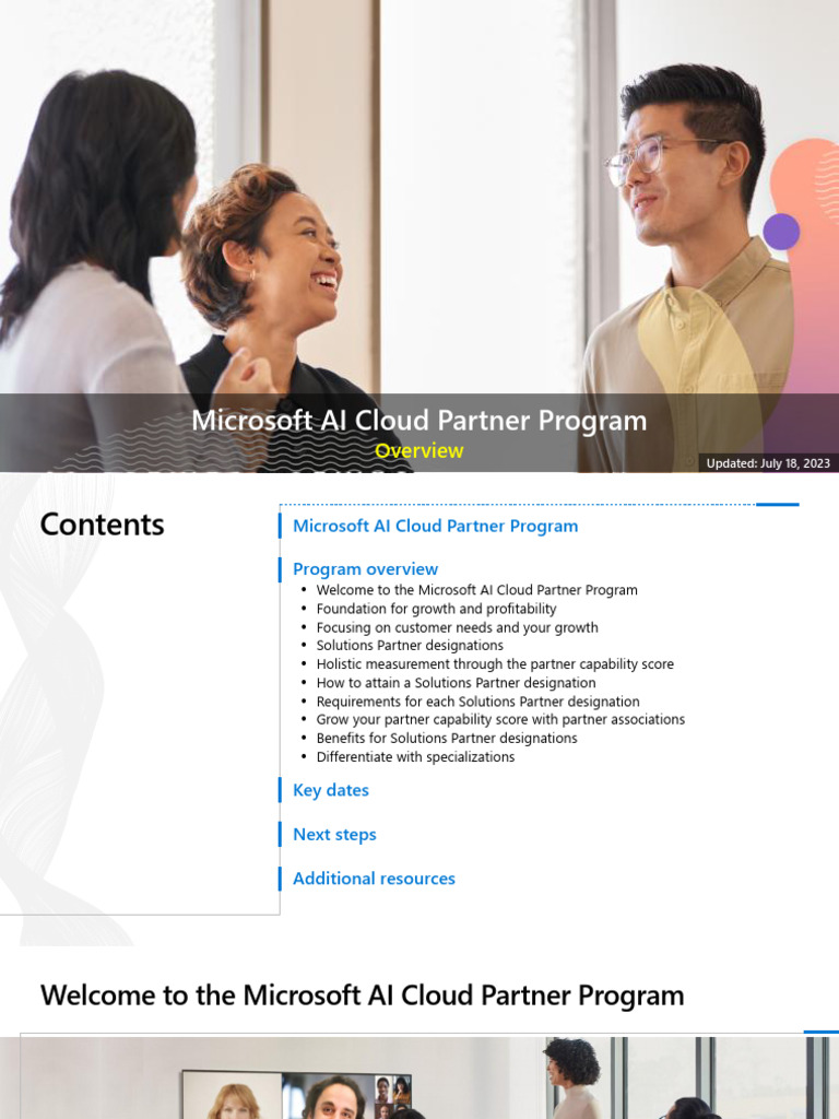 Microsoft AI Cloud Partner Program Walking Deck | PDF | Cloud Computing | Microsoft Azure