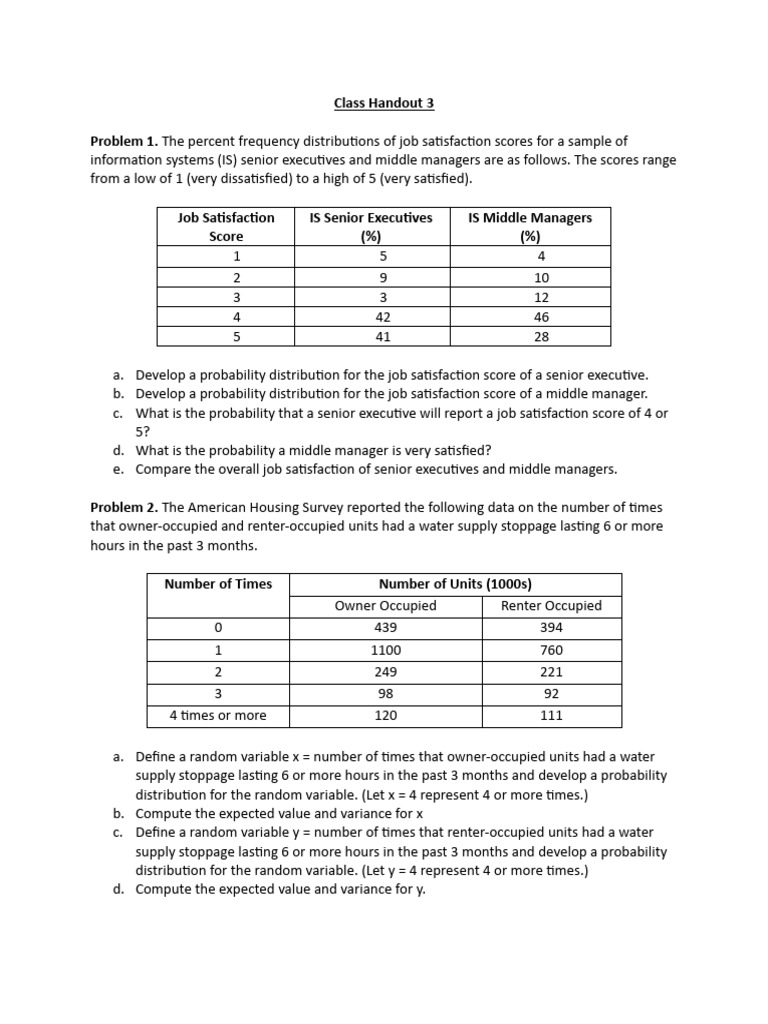 Class Handout 3 | PDF