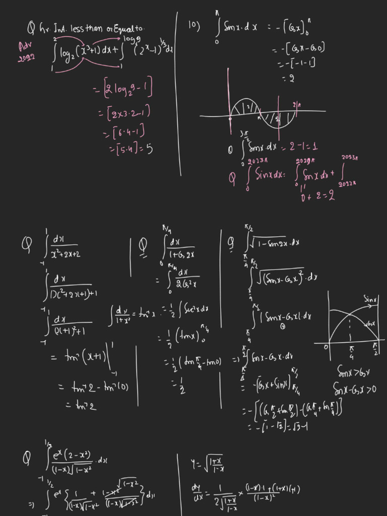 Definite Integration - L-02 (Class Notes) | PDF
