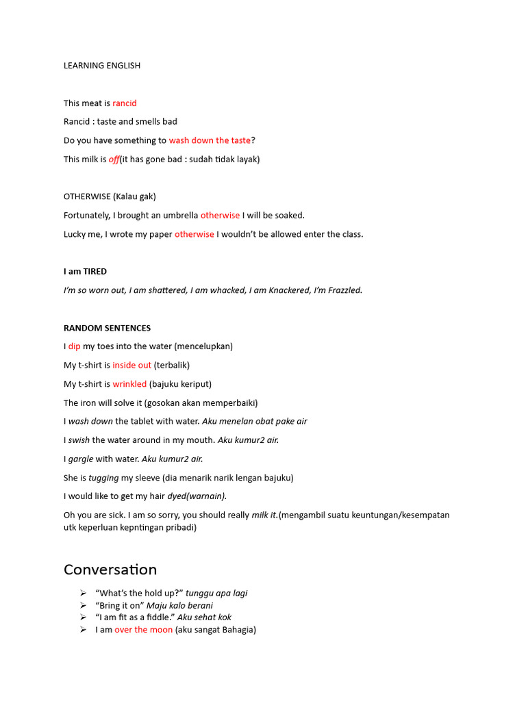 Learning English | PDF