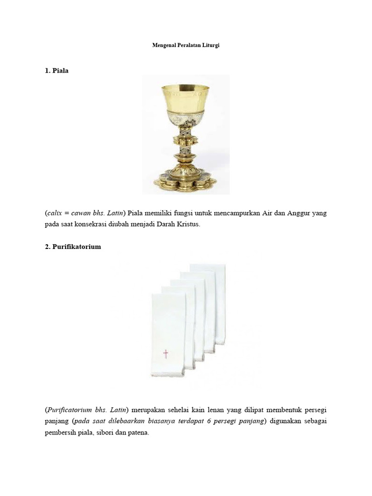 Mengenal Peralatan Liturgi | PDF