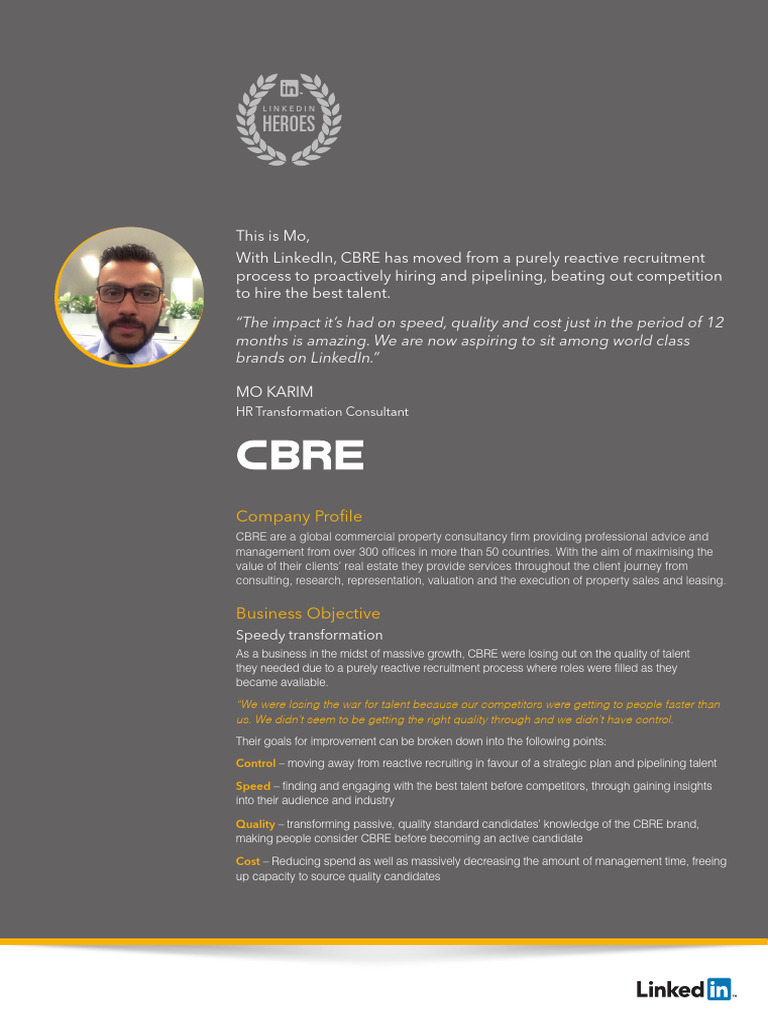 Cbre Case Study | Download Free PDF | Recruitment | Linked In
