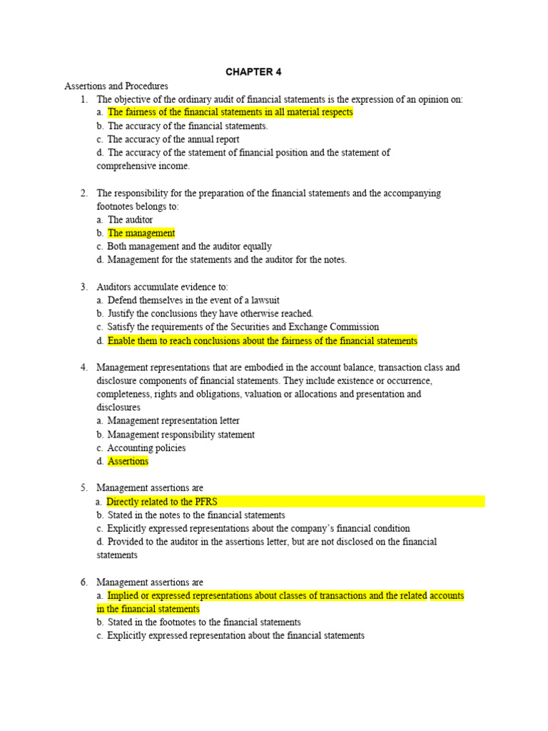 Auditing Theory - 4 | PDF | Audit | Financial Audit