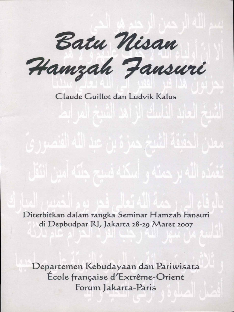 Batu Nisan Hamzah Fansuri (Claude Guilot Ludvik Kalus) (Z-Library) | PDF