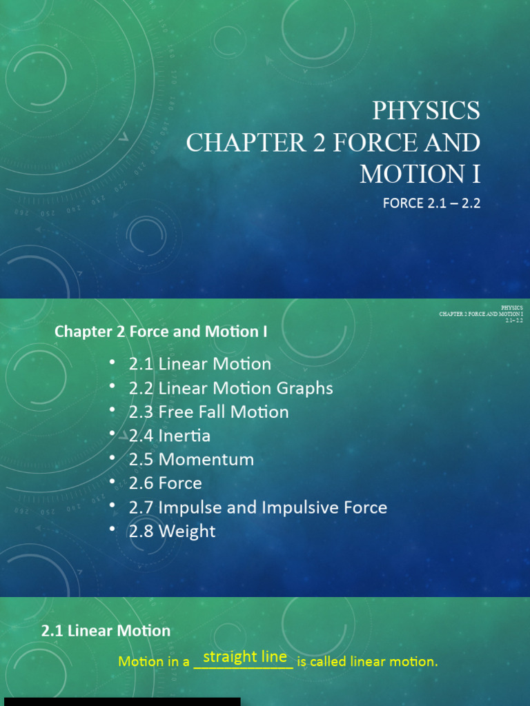 Physics Force Motion I 2.1-2.2 (S) | PDF | Velocity | Force Physics Force Motion I 2.1-2.2 (S) | PDF | Velocity | Force