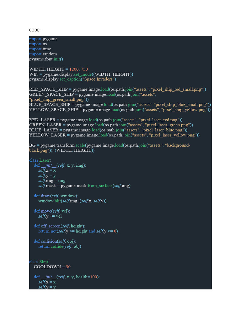 Space Invaders | PDF | Software | Computing
