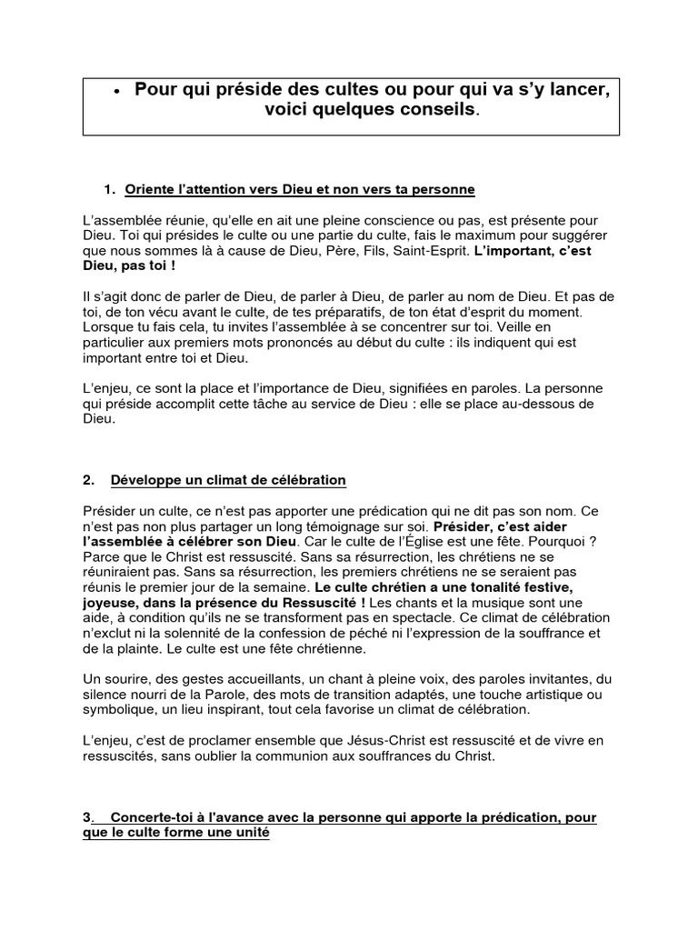 2 Presidence Des Cultes | PDF