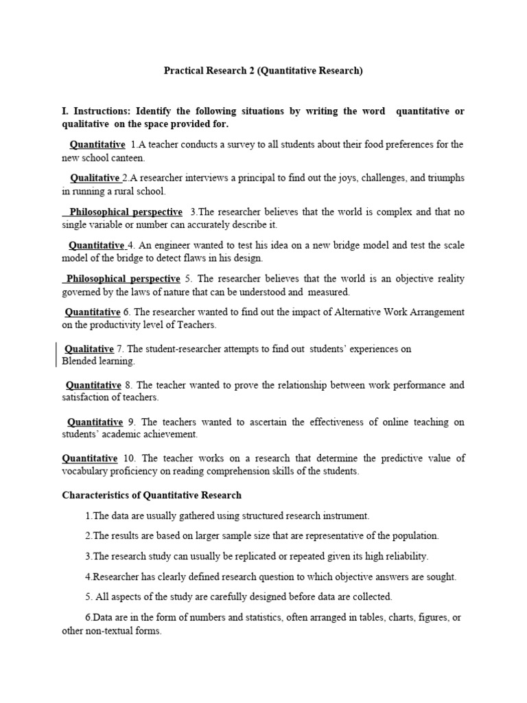 Understanding Quantitative Research Methods | PDF | Quantitative ...