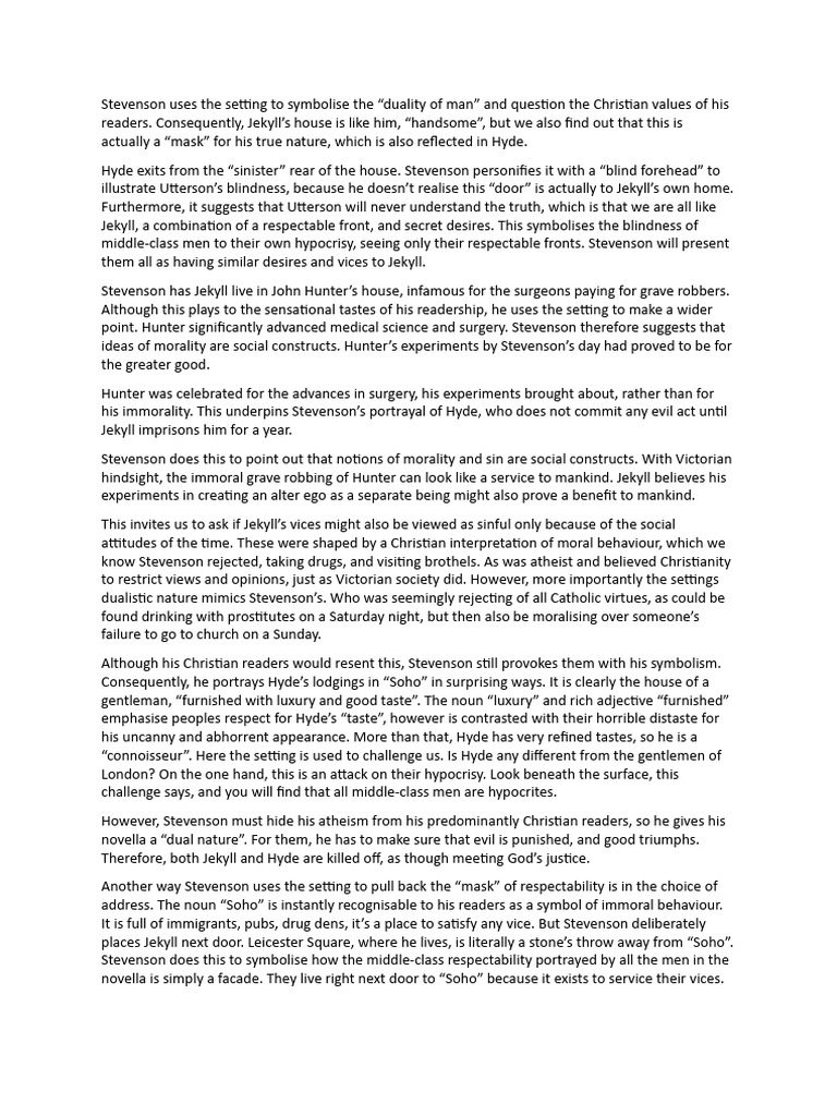 Jekyll and Hyde Setting | Download Free PDF | Strange Case Of Dr Jekyll ...